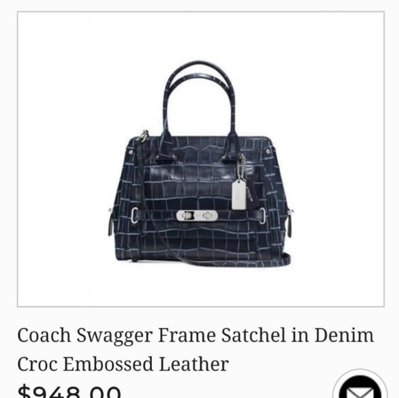 Coach | Bags | Coach Swagger Frame Satchel In Denim | Poshmark